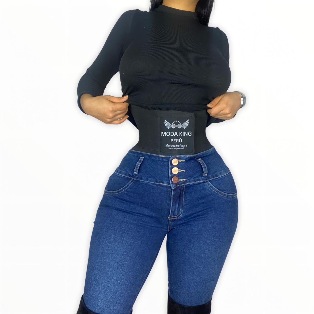 Cinturilla ModaKING Negra Velcro - Define Cintura y Corrige tu Postura ...